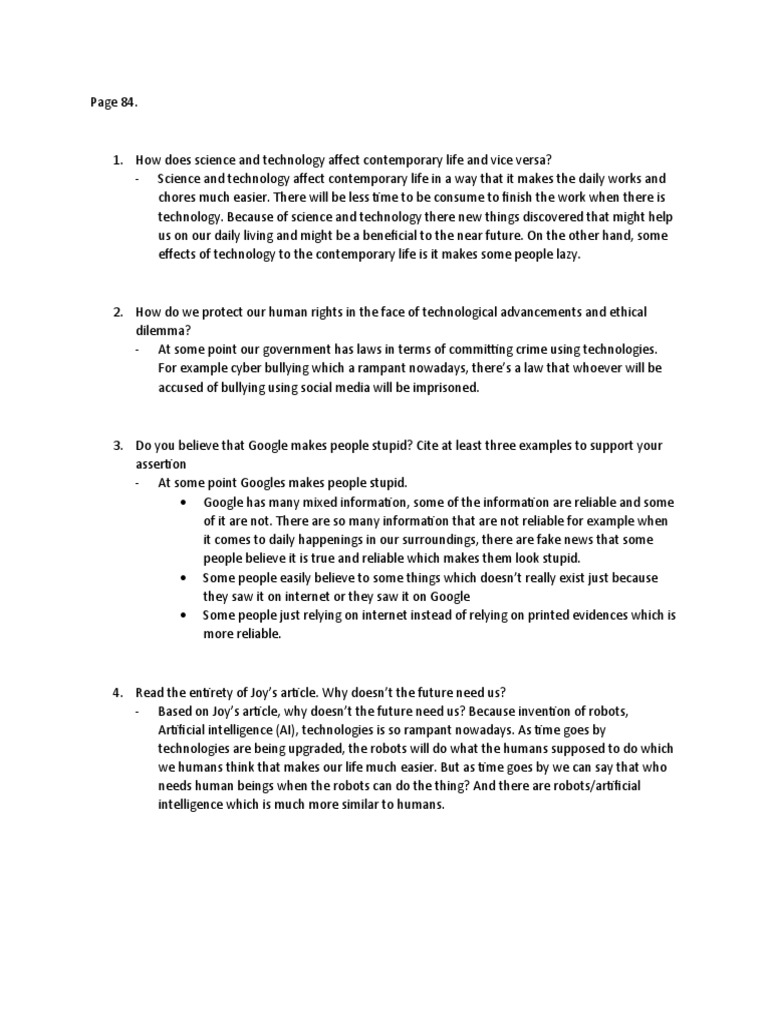 How Science and Technology Affect Daily Life | PDF | Climate Change ...