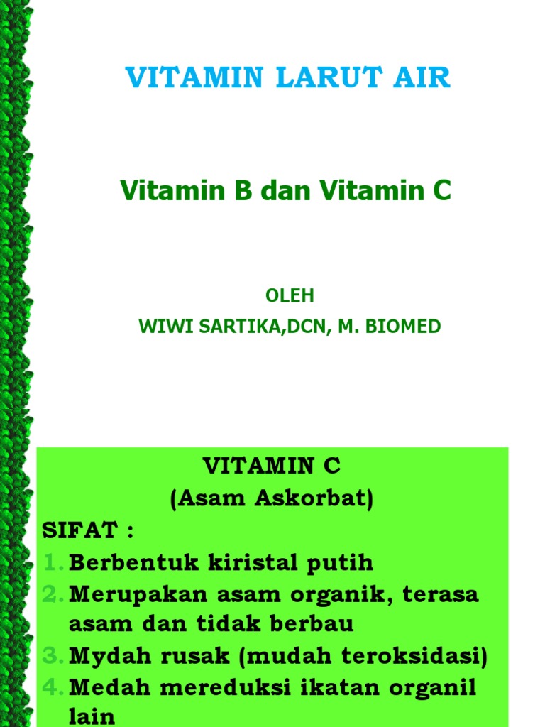 BAHAN AJAR POWER POINT VITAMIN Larut Air | PDF