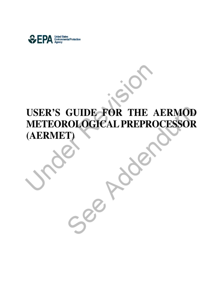 Aermet Userguide Under-Revision | PDF | National Weather Service | Computer Data Storage
