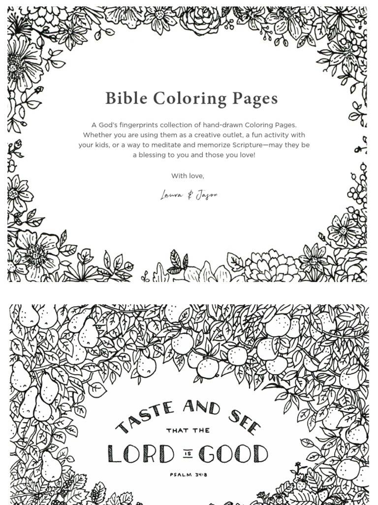 Bible Coloring Pages: Laura Jason | PDF