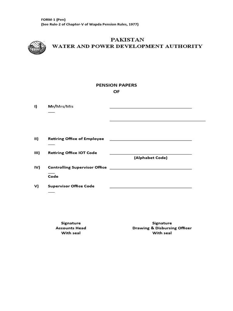Pension Papers Complete For Fresh Retirement | PDF | Pension | Gratuity