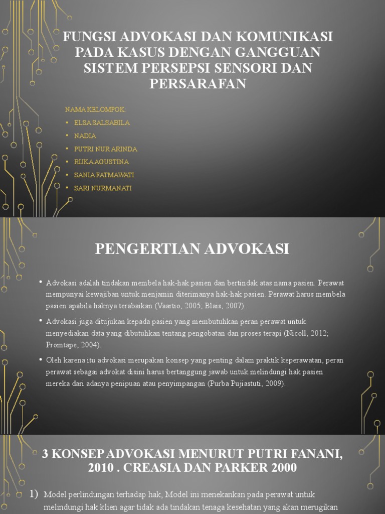 Fungsi Advokasi Dan Komunikasi Pada Kasus Dengan Gangguan | PDF Fungsi Advokasi Dan Komunikasi Pada Kasus Dengan Gangguan | PDF
