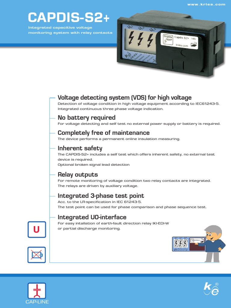 Capdis-S2+: Voltage Detecting System (VDS) For High Voltage | PDF ...