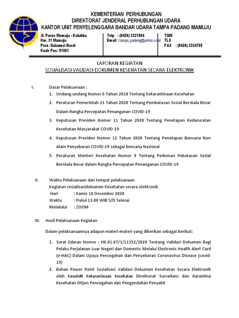 Laporan Ehac 2 | PDF