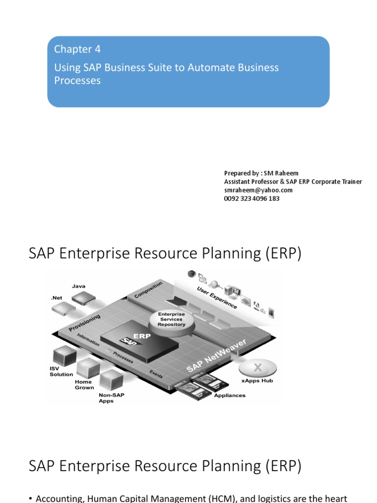 Automating Business Processes with SAP ERP | PDF | Enterprise Resource ...