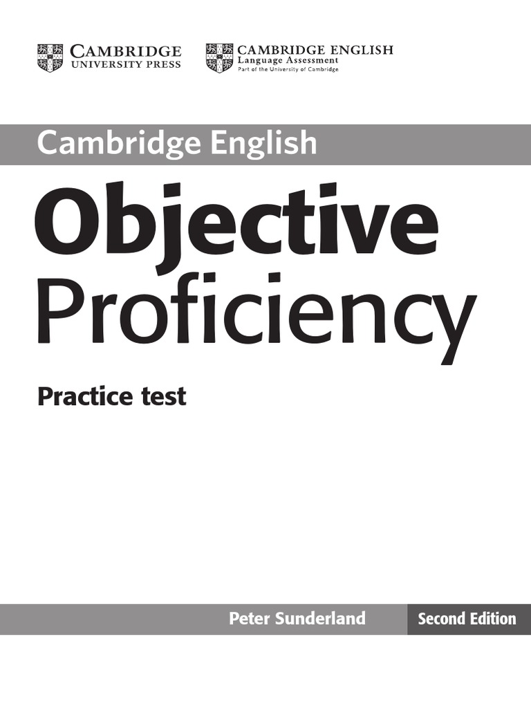 Objective Proficiency Practice Test | PDF