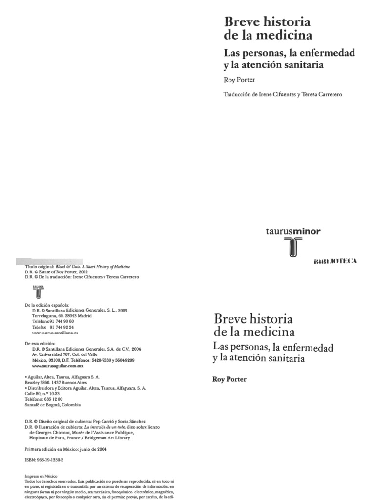 Roy Porter - Breve Historia de La Medicina C-Dibujos 2004 302p Es 6OK ...