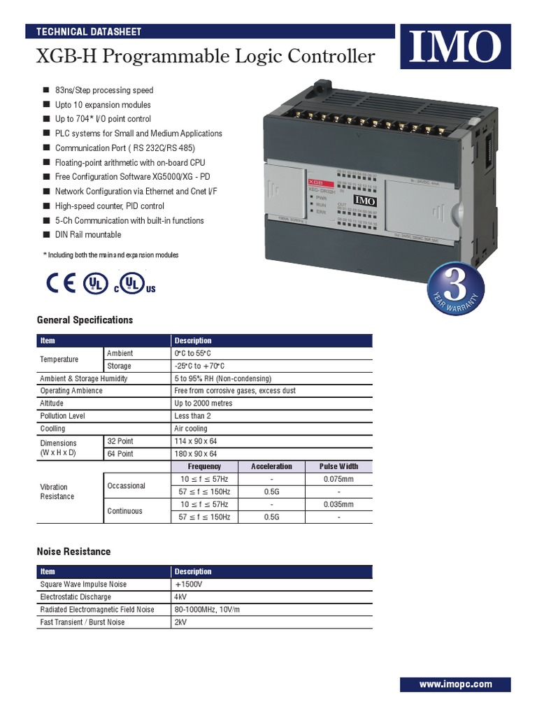XGB-H Programmable Logic Controller: N N N N N N N N N N | PDF | Alternating Current ...