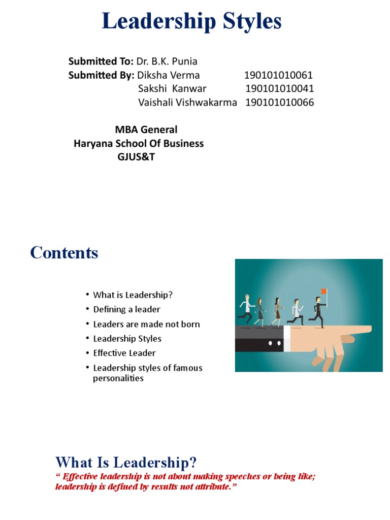 Leadership Styles Explained in 6 Key Points | PDF | Mahatma Gandhi ...