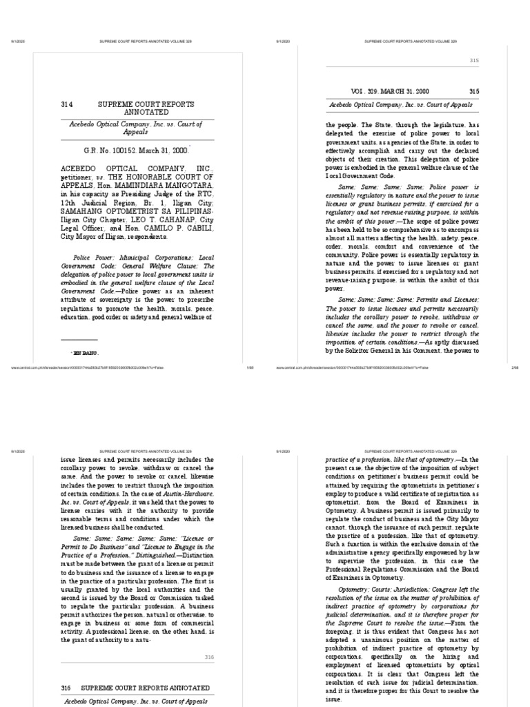 11-Acebedo Optical vs. CA | PDF | Optometry | Justice