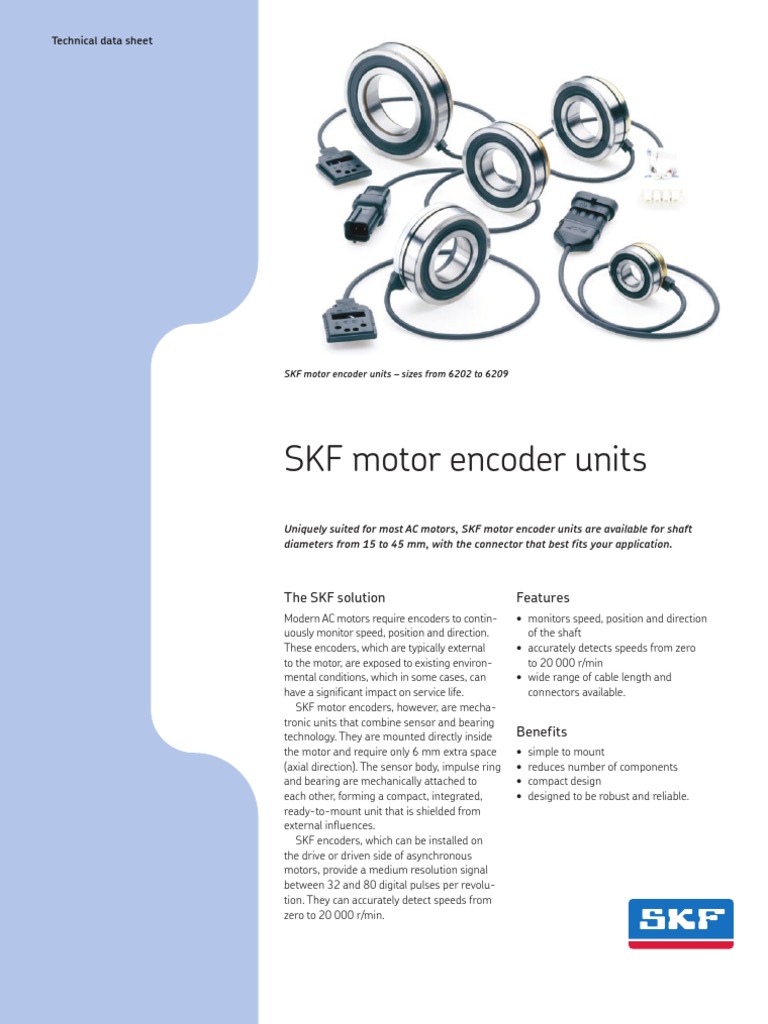 SKF Motor Encoder Units: Technical Data Sheet | PDF | Data Compression ...