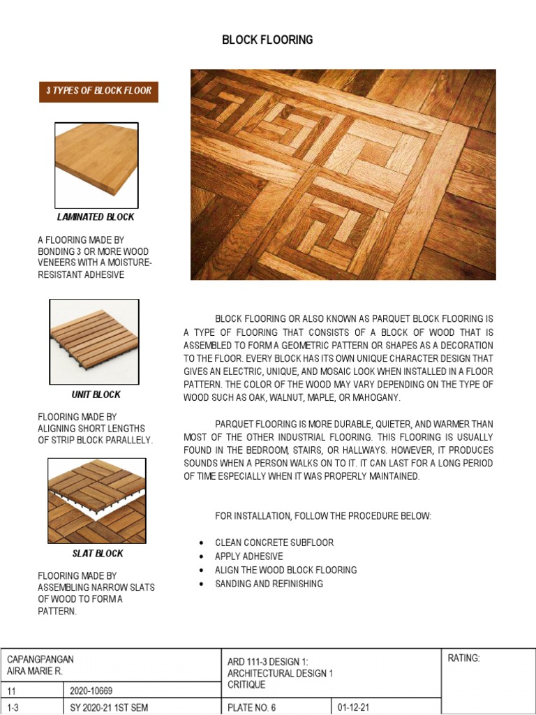 Architecture Materials Block Flooring | Download Free PDF | Flooring | Wood
