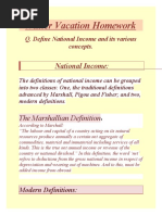 Class 12 National Income Notes | PDF | Cost Of Living | Measures Of ...