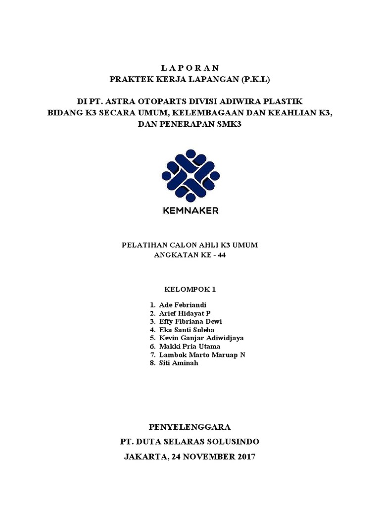Laporan PKL - Kelompok 1 - Batch 44 Depok | PDF