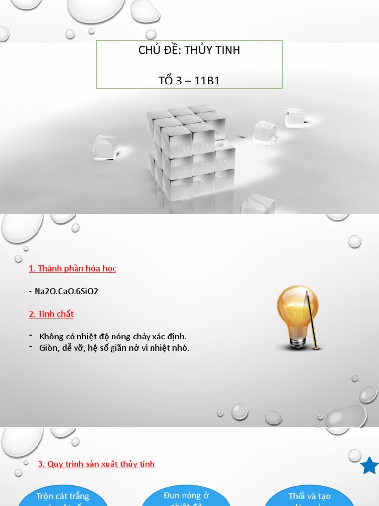 Thuyết trình về thủy tinh tổ 3- 11b1 | PDF
