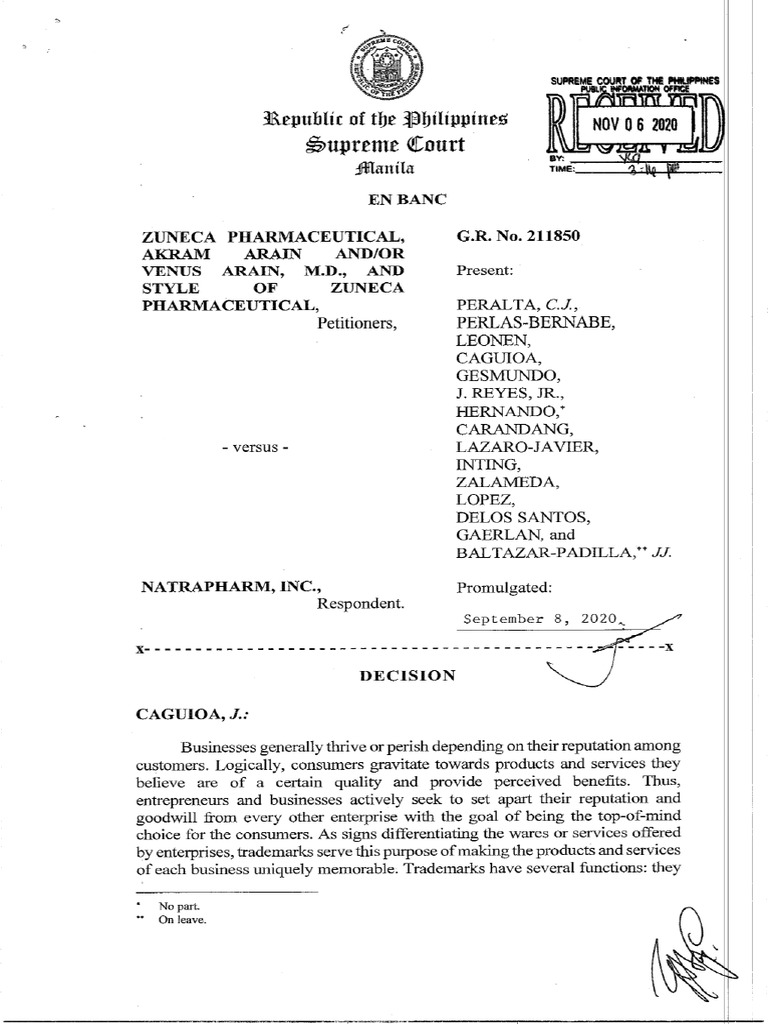 Zuneca Pharmaceutical, Akram Arain and - or Venus Arain, M.D. and Style ...