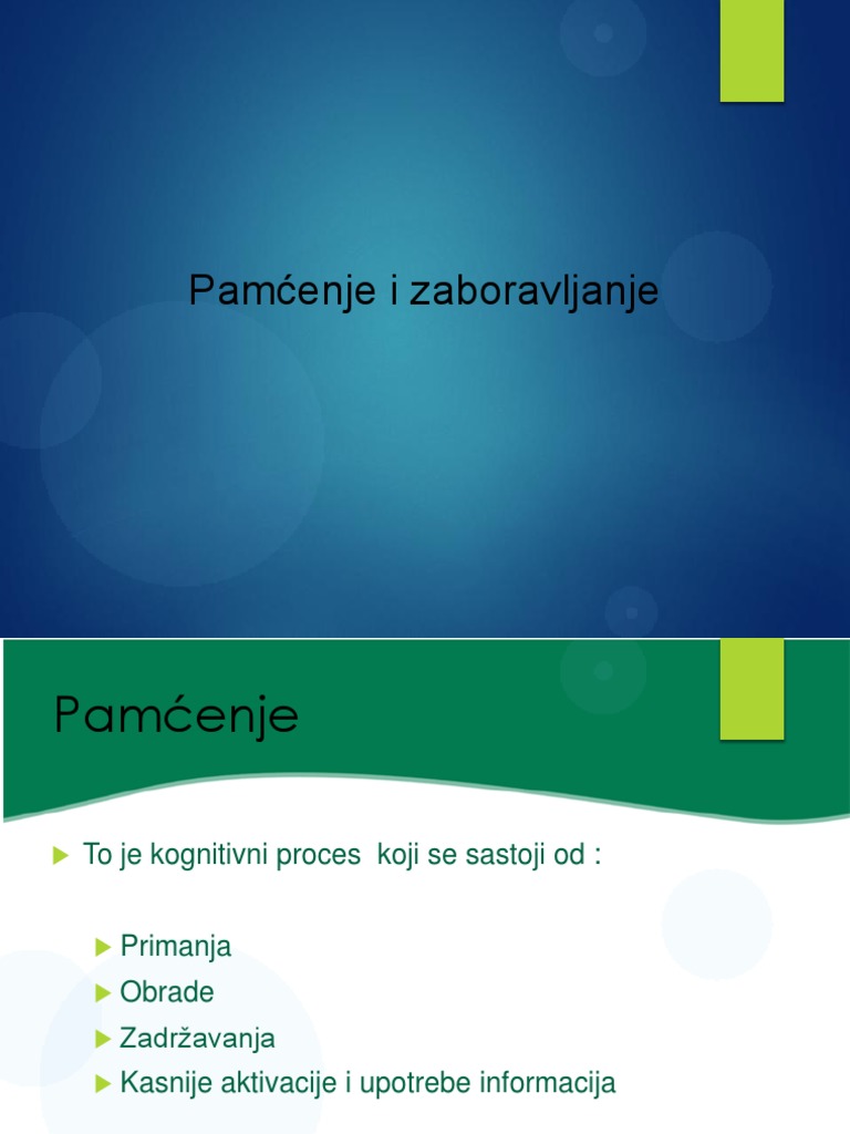 4.ucenje Pamcenje I Zaboravljanje | PDF