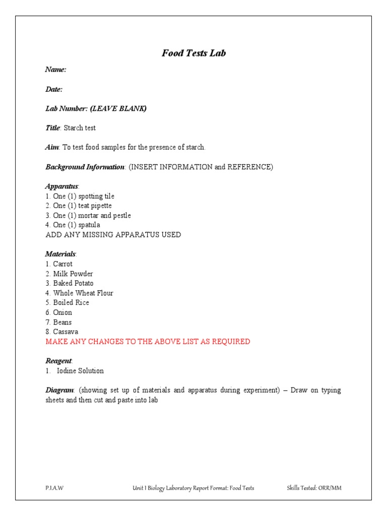 Food Test Lab | PDF | Distillation | Hydrochloric Acid