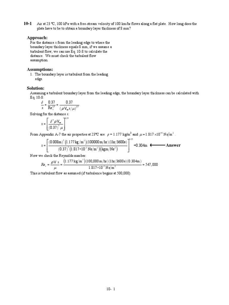 CH 10 | PDF | Drag (Physics) | Boundary Layer