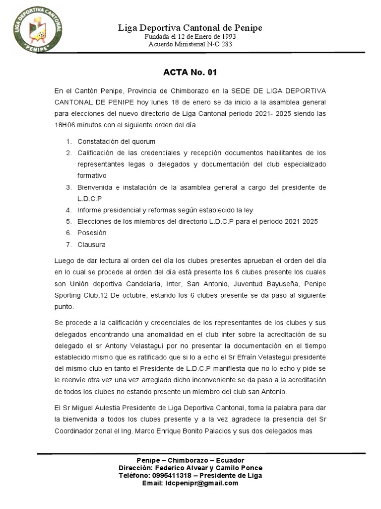 Documento Liga Cantonal | PDF | Derecho
