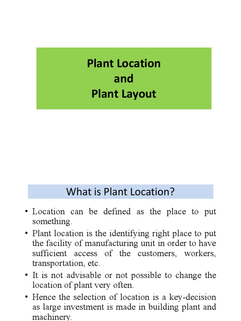 Facility Location and Layout | Download Free PDF | Supply Chain ...
