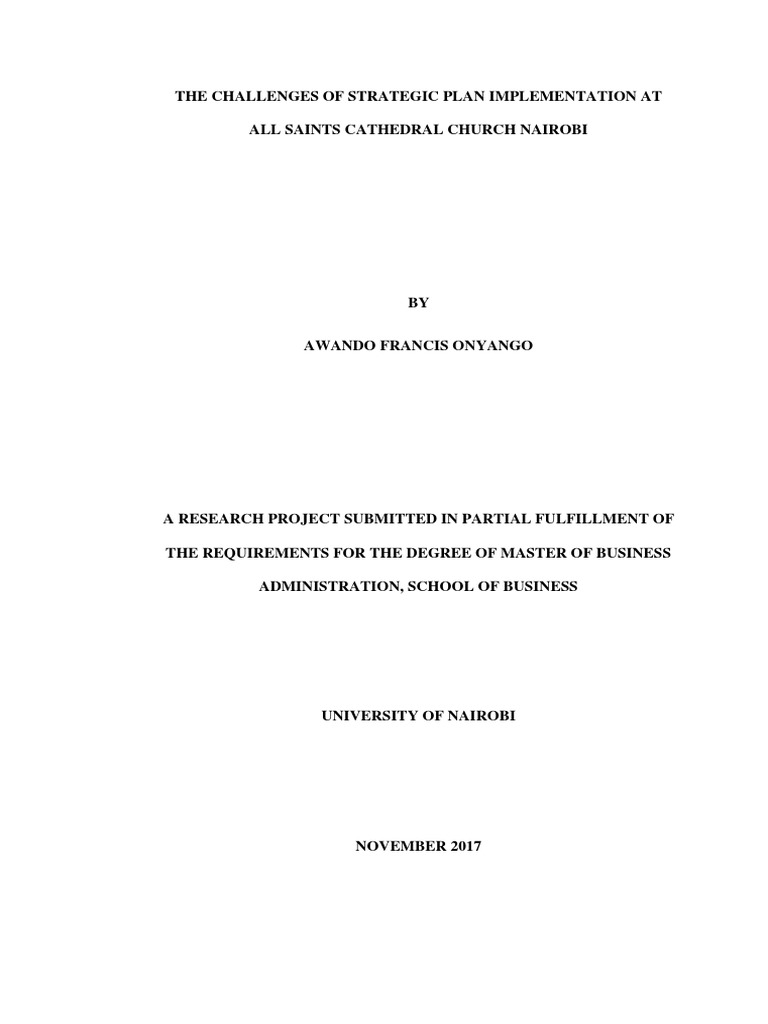 Church Strategy Implementation | PDF | Strategic Management | Strategic ...