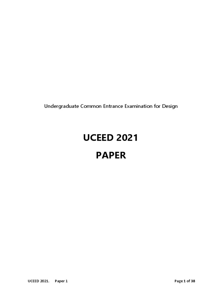 UCEED 2021 Paper 1 Overview | PDF | Cartesian Coordinate System ...