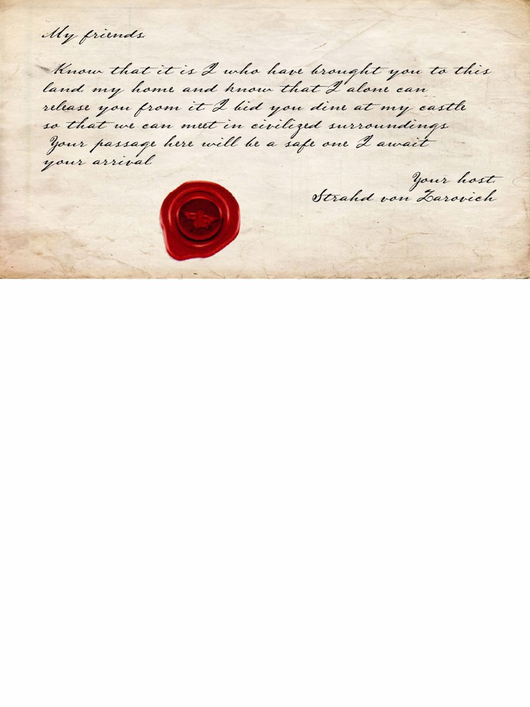 Curse of Strahd Invitation | PDF