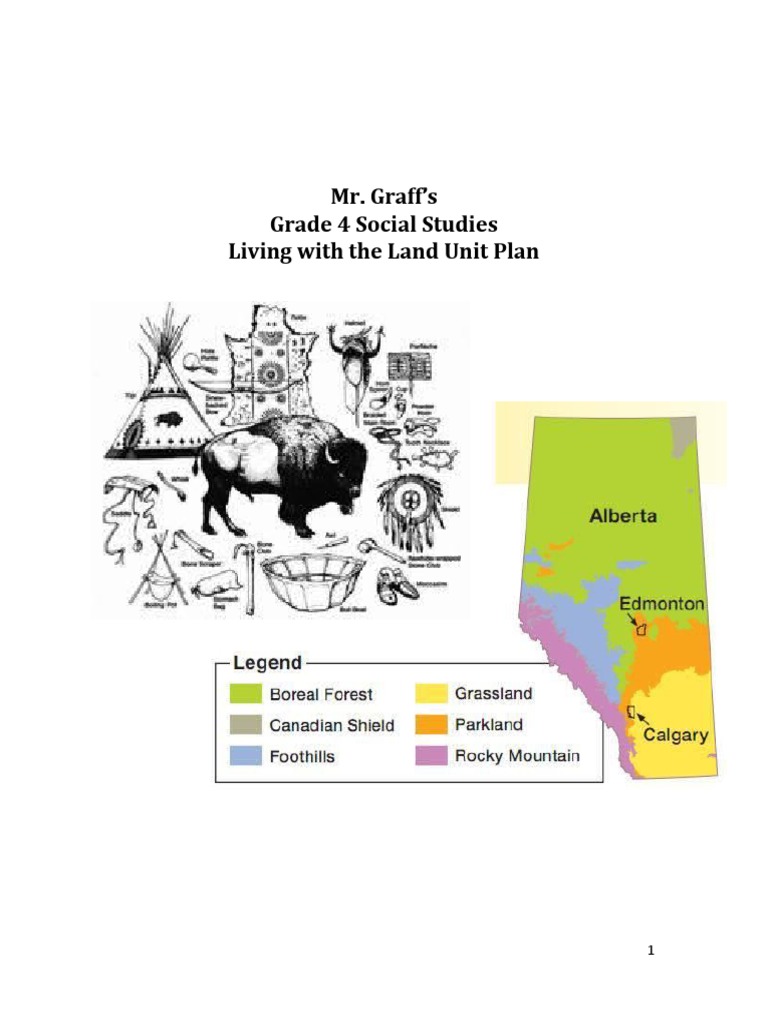 Mr. Graff's Grade 4 Social Studies Living With The Land Unit Plan | PDF ...