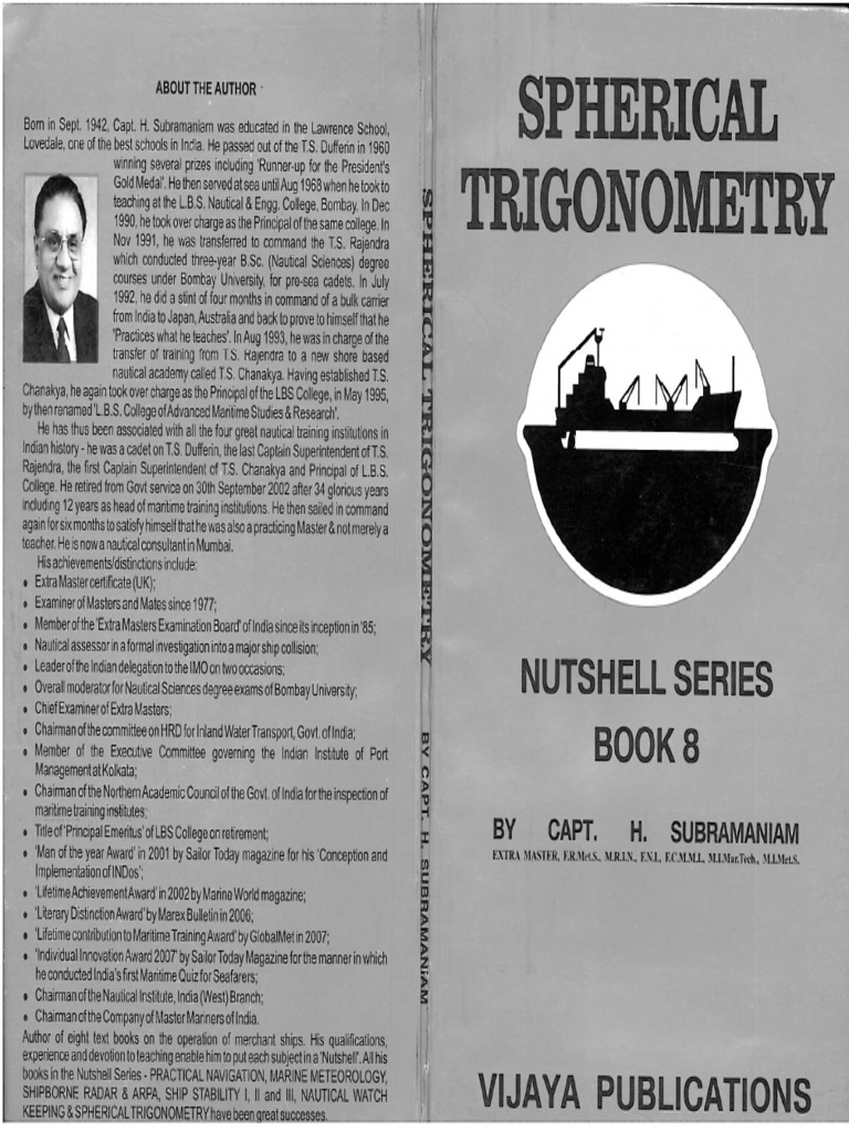 Book 8-Subra Spherical Trigonometry Aug 2010 | PDF