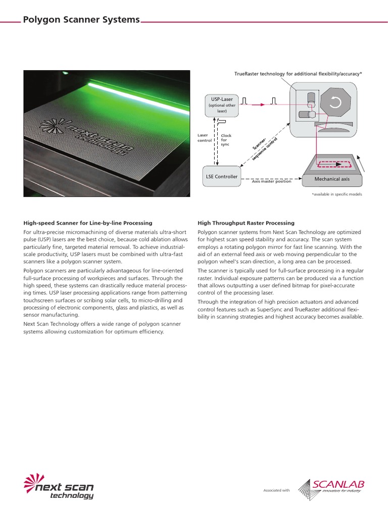 Polygon Scanner Systems NST SCANLAB | PDF | Image Scanner | Laser