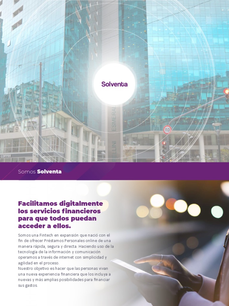 Presentación Solventa Institucional Septiembre 2019 03 (1724) | PDF | Tecnología financiera ...