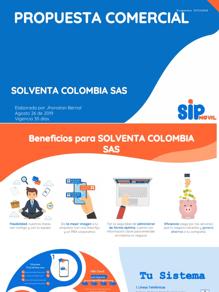 PropuestaComercial SIPMOVIL-SOLVENTA 1 | PDF | Informática | Business