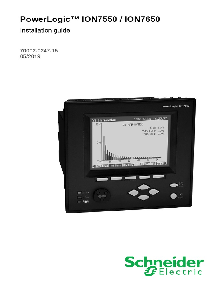 PowerLogic™ ION7550 - ION7650 Installation guide | PDF | Power Supply ...