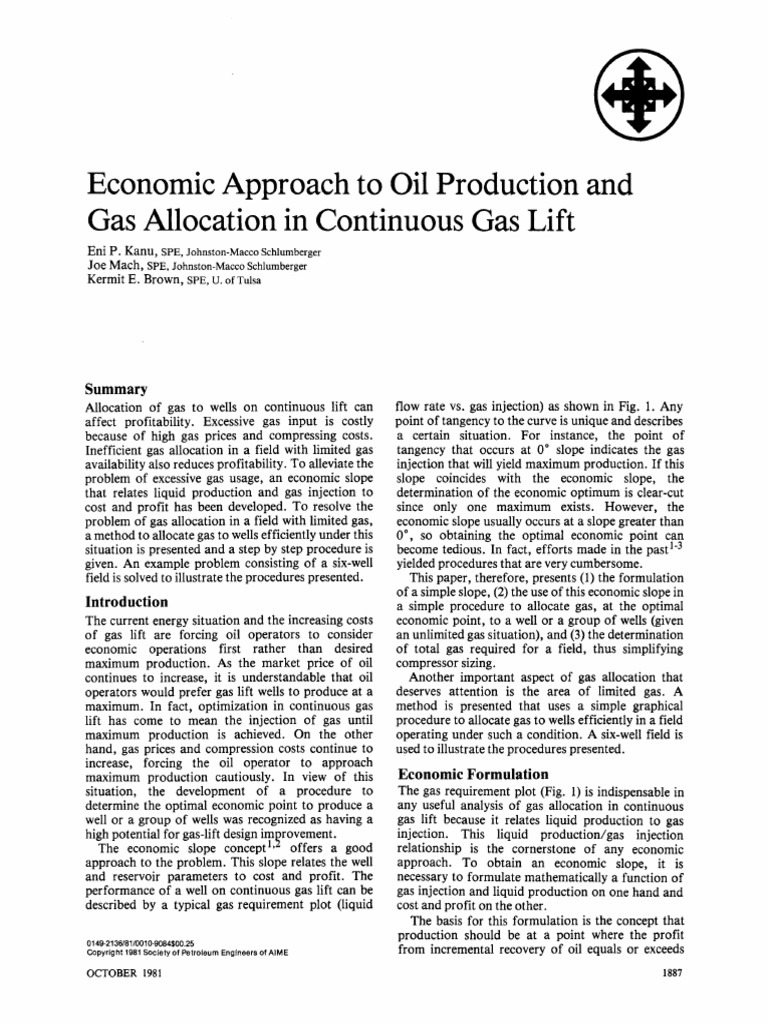 Kanu1981 Economic Approach To Oil Production and Gas Allocation in ...