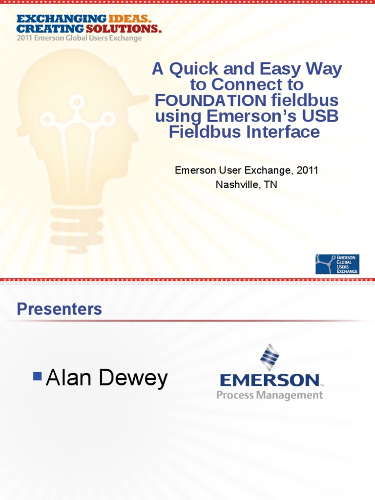 A Quick and Easy Way To Connect To F Fieldbus Using Emerson's USB ...