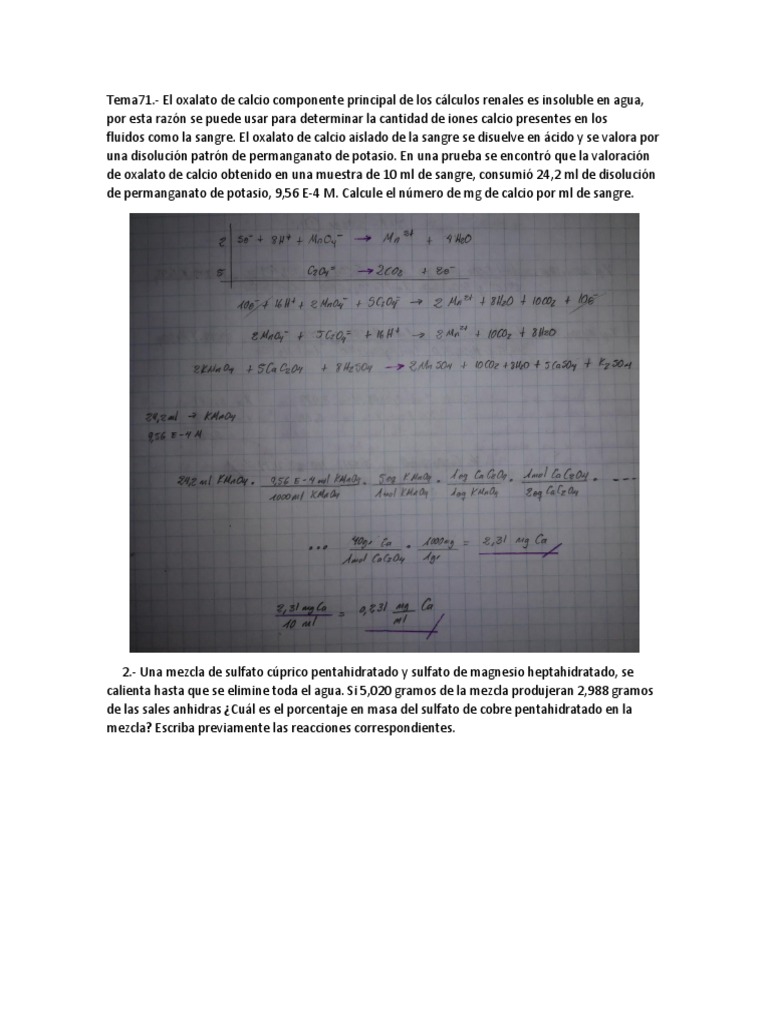 Todo Estequio | PDF | Ácido sulfúrico | Ácido clorhídrico