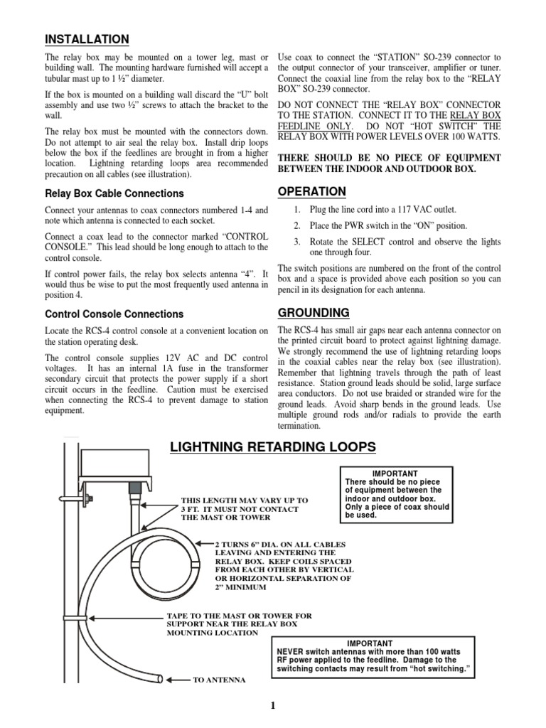 Installation: Lightning Retarding Loops | PDF | Coaxial Cable ...