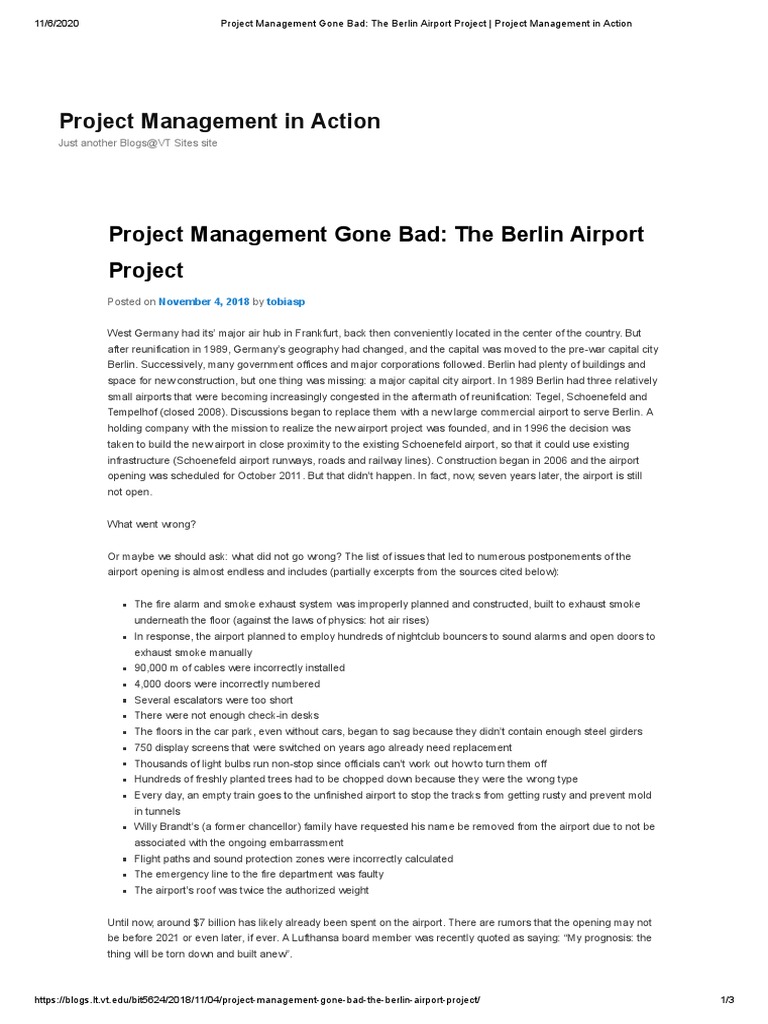 Project Management Gone Bad - The Berlin Airport Project - Project ...