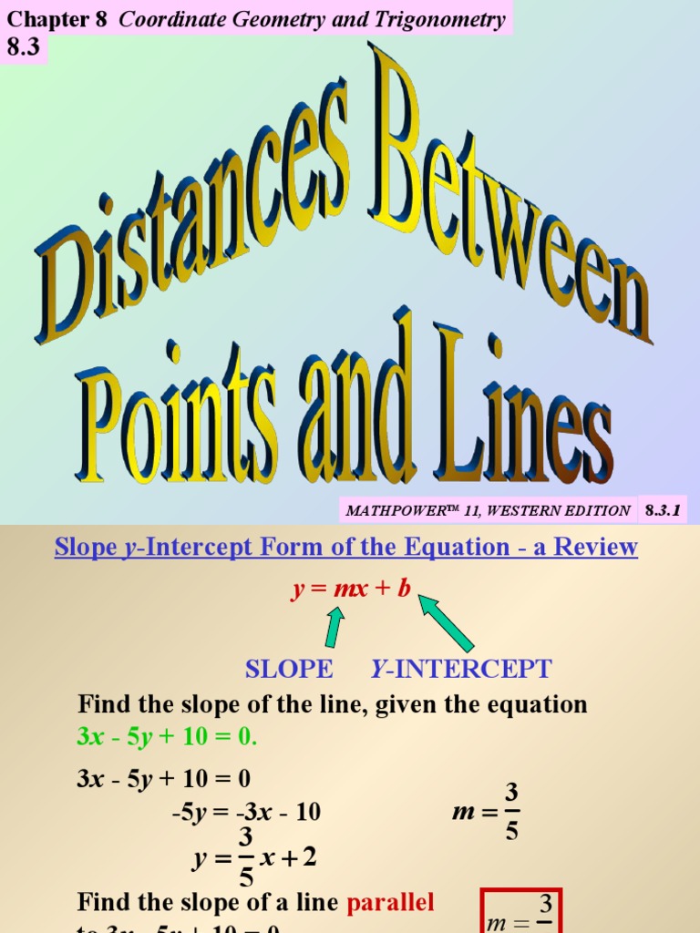 Mathpower 11, Western Edition | PDF | Line (Geometry) | Slope