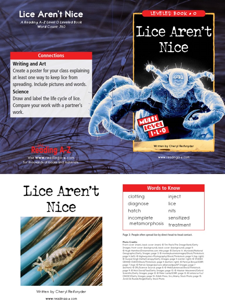 Leveled Book - Lice Aren't Nice - Lv. O | PDF | Nature
