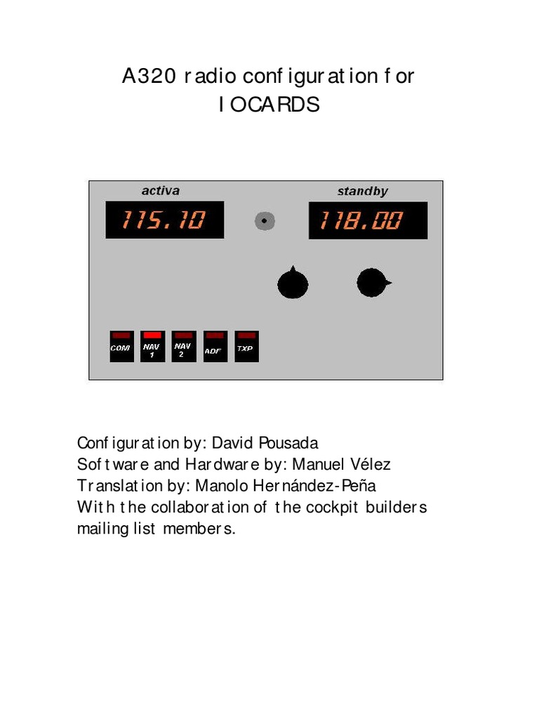 A320 Radio Configuration | PDF | Switch | Radio