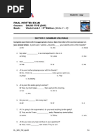 Deped Nat Answer Sheet g3 (Back) | PDF
