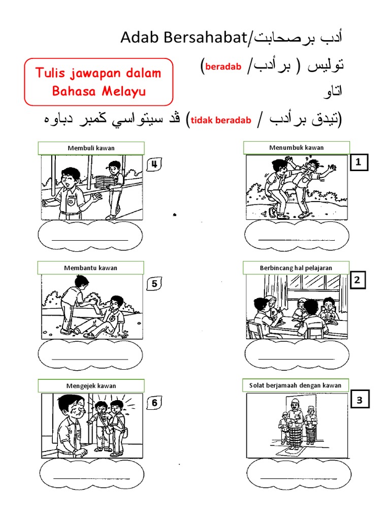 Latihan Adab Tahun 2 | PDF