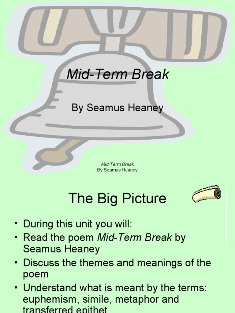 Mid-Term Break: by Seamus Heaney | Download Free PDF | Poetry | Essays