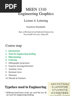 Engineering Lettering Guide | PDF | Pencil | Drawing