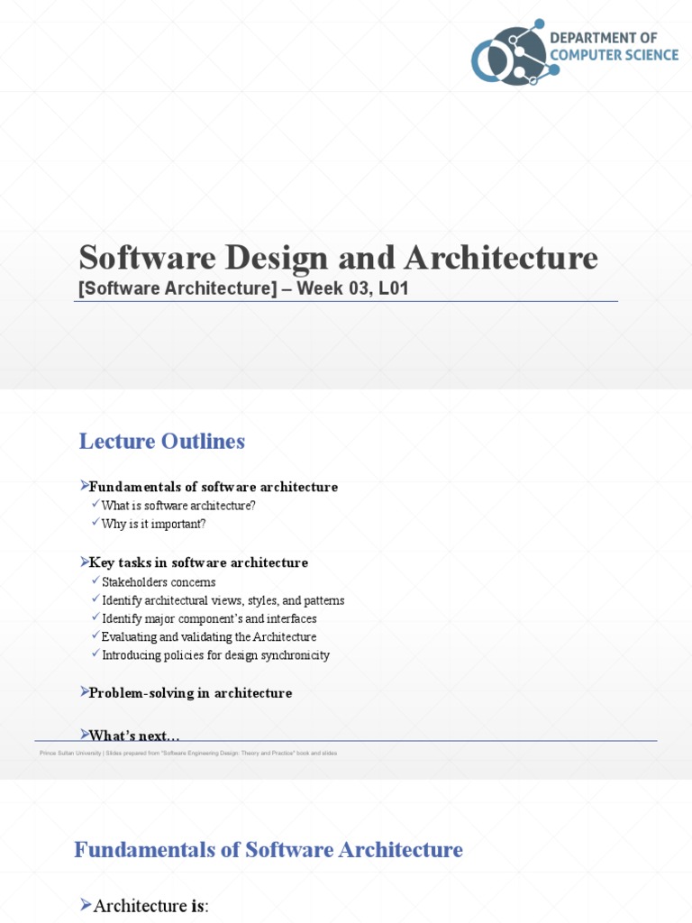 SE322 - Chapter02-L01 - Sofware Architecture - I | PDF | Software ...