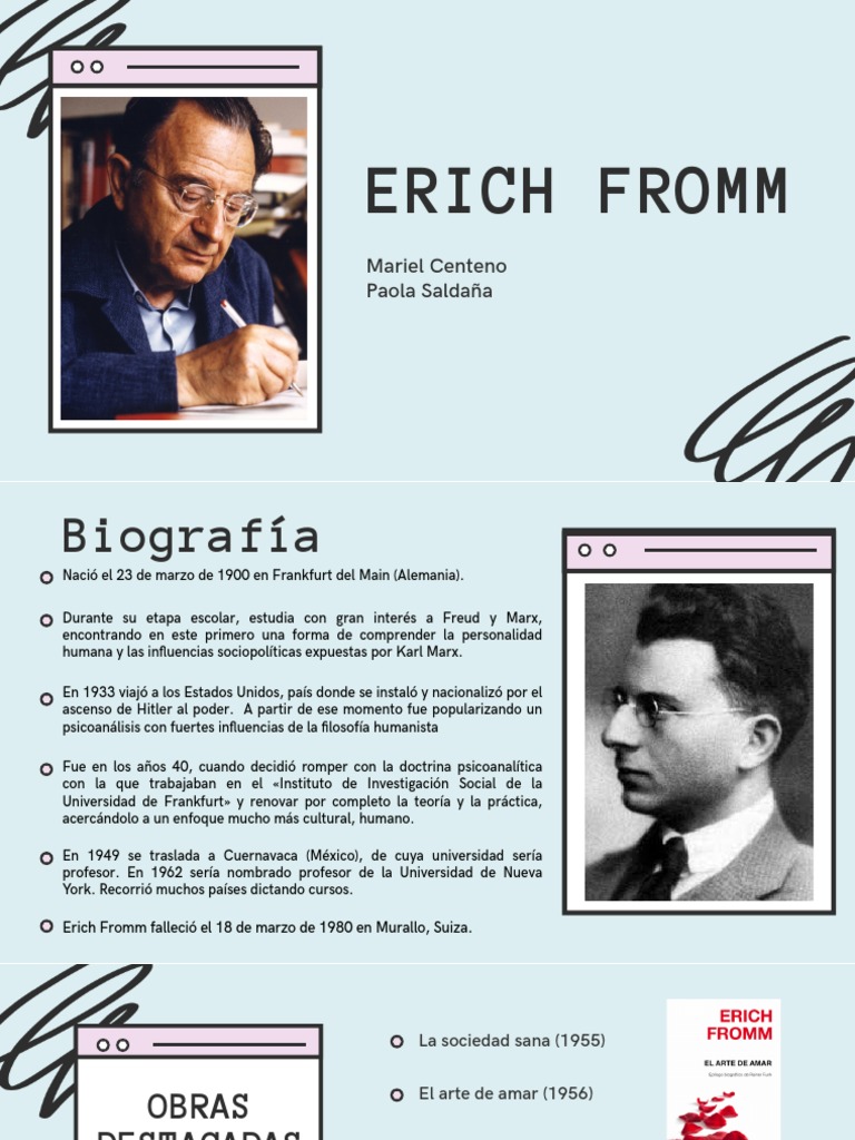 Biografía de Erich Fromm y sus teorías | PDF | Erich Fromm | Psicoanálisis