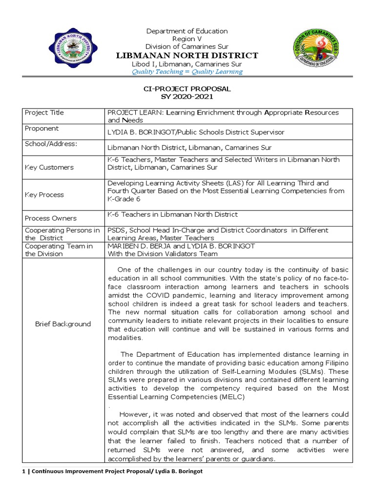 CI Project Proposal-1 | PDF | Learning | Educational Technology