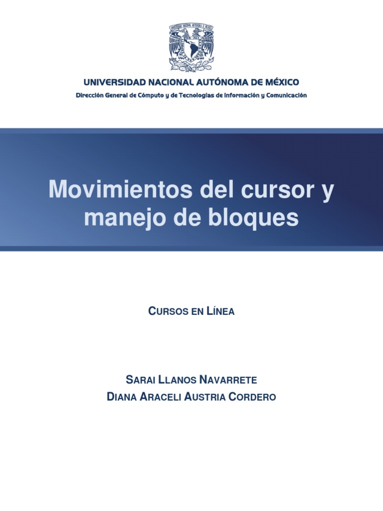 Cursor y Bloques | PDF | Cursor (interfaz de usuario) | Informática